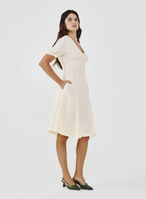 A.SHIMUS Floral Jacquard Midi Dress