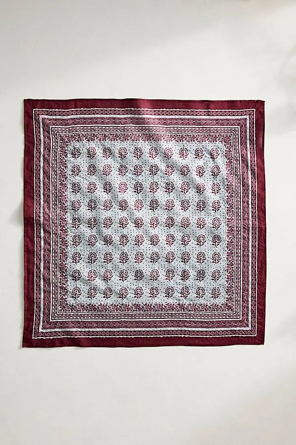 TERRAIN Embroidered Stitch Bandana - Wine
