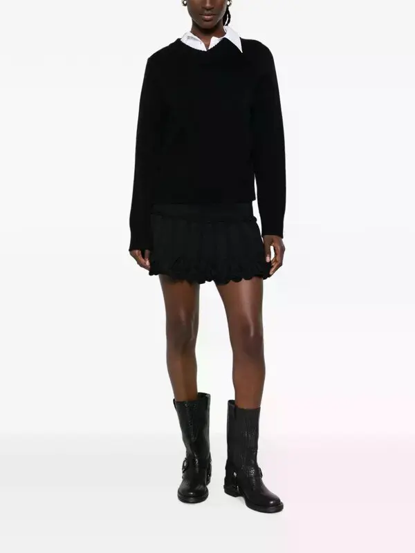 Sandro Ruffled-trim Mini Skirt