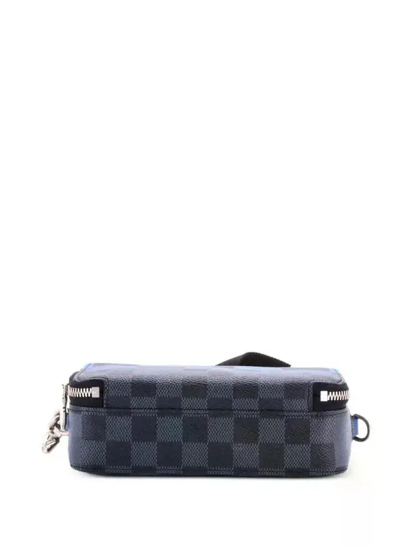 LOUIS VUITTON Alpha Wearable Wallet Limited Edition Damier Graphite Giant Crossbody Bag - Blue