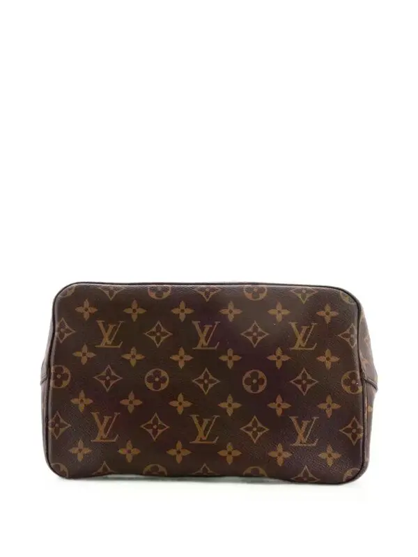 LOUIS VUITTON Monogram Canvas Leather Mm Bucket Bag - Brown