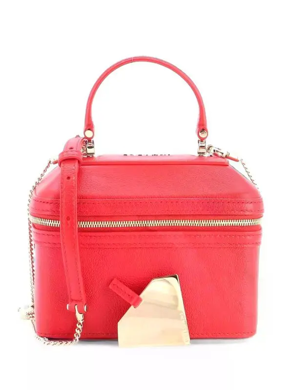 BVLGARI Serpenti Forever Top Handle Convertible Vanity Leather Small Satchel