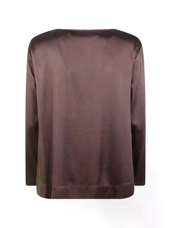 Rossopuro Satin-finish Long-sleeve Sweater