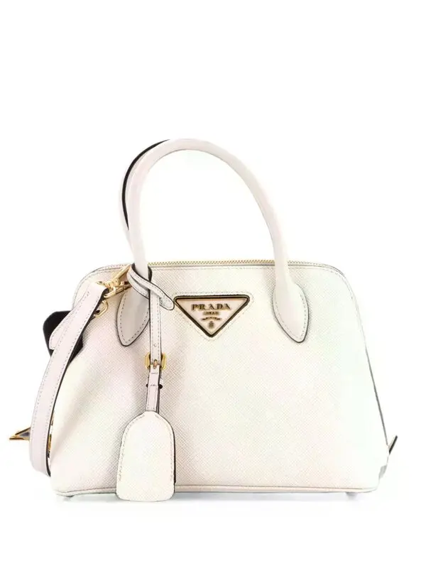 Prada Dual Strap Promenade Bag Saffiano Leather Small Satchel