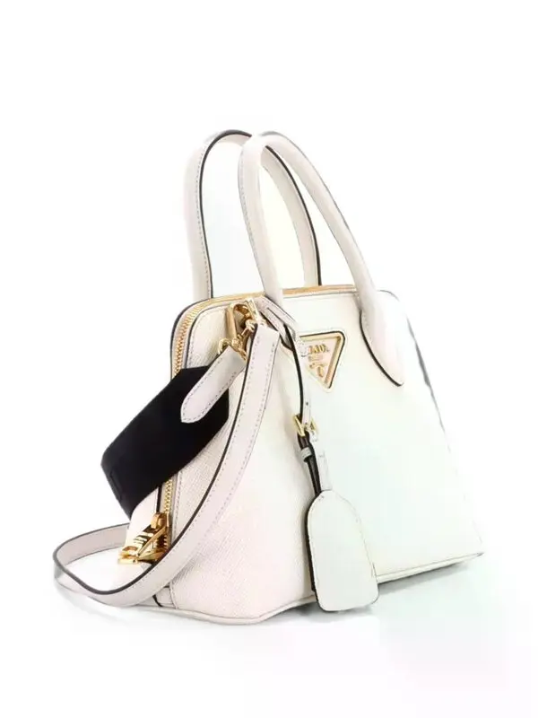 Prada Dual Strap Promenade Bag Saffiano Leather Small Satchel