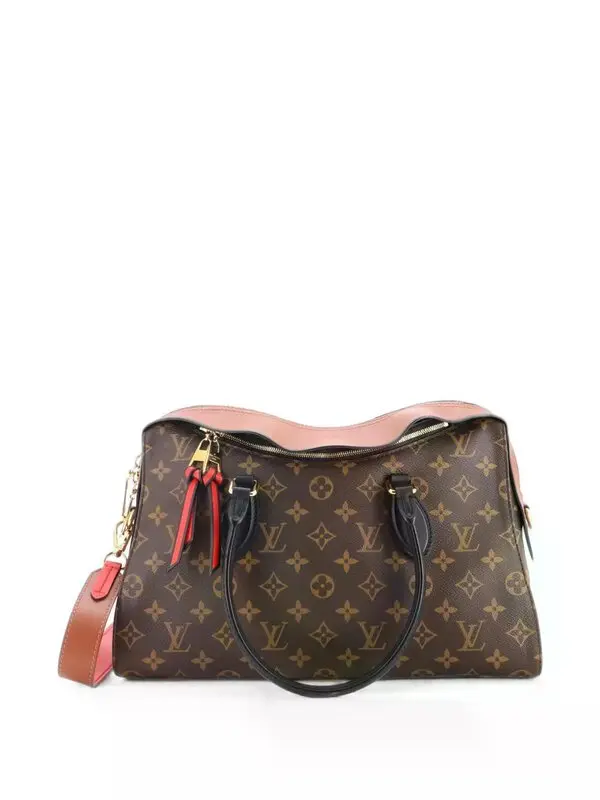 LOUIS VUITTON Tuileries Handbag Monogram Canvas With Leather Satchel