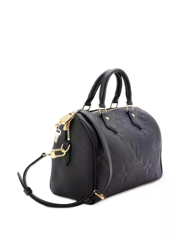 LOUIS VUITTON Speedy Bandouliere Bag Monogram Empreinte Giant Satchel - Black