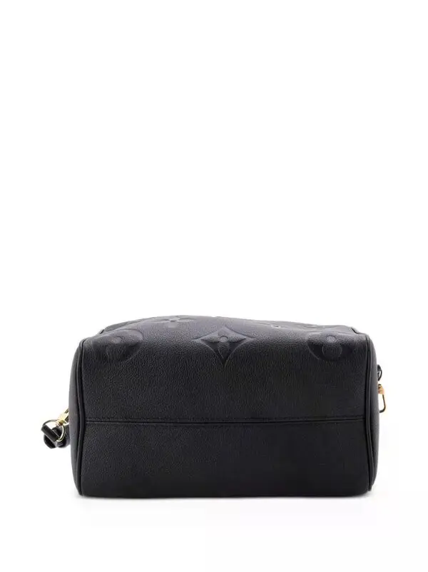 LOUIS VUITTON Speedy Bandouliere Bag Monogram Empreinte Giant Satchel - Black