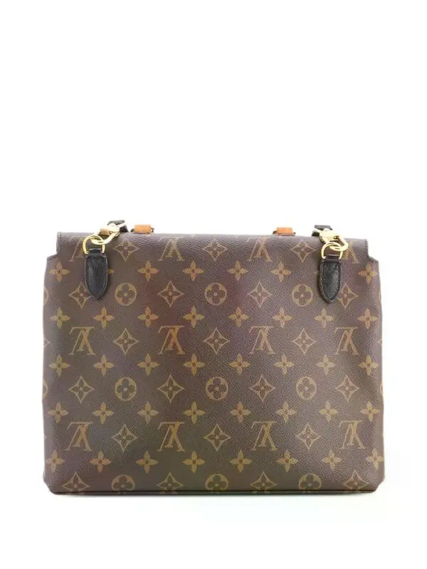 LOUIS VUITTON Marignan Handbag Monogram Canvas With Leather Shoulder Bag - Brown