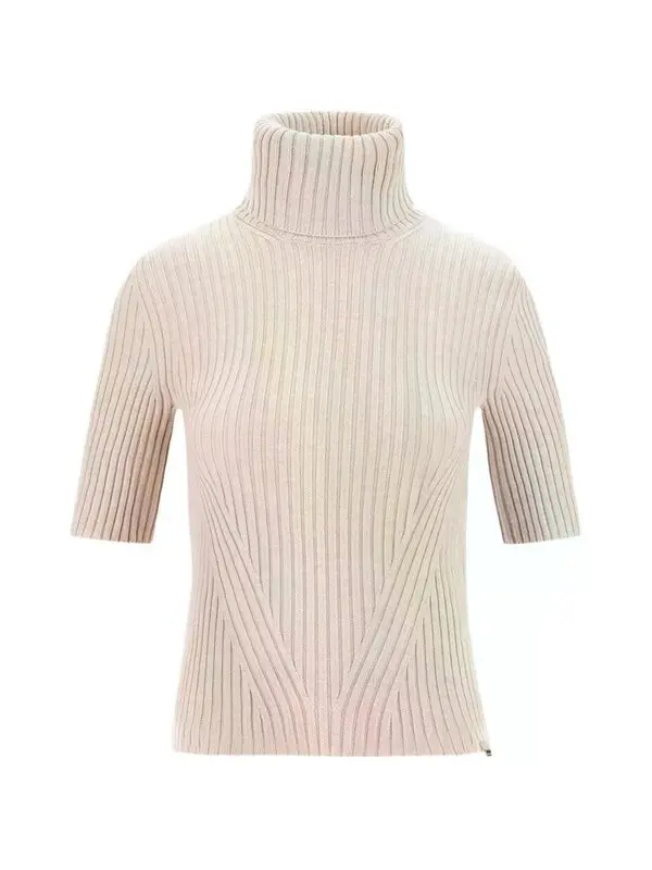 Herno Ribbed-knit Short-sleeve Sweater - Neutrals