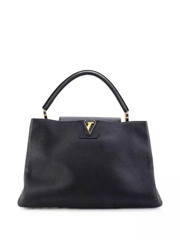 LOUIS VUITTON Capucines Bag Leather Gm Satchel