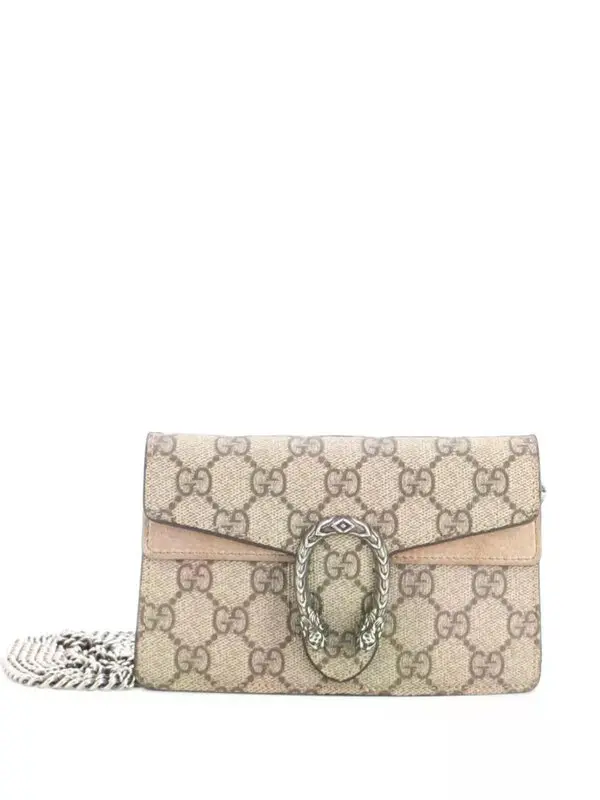 Gucci Dionysus Bag Gg Coated Canvas Super Mini Crossbody Bag
