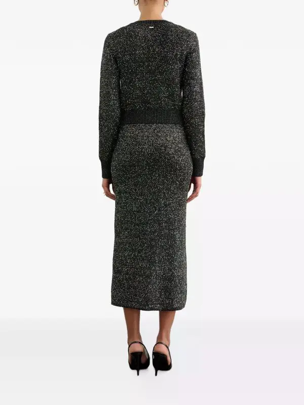 TOCCIN Alisha Sequin-embellished Midi Skirt
