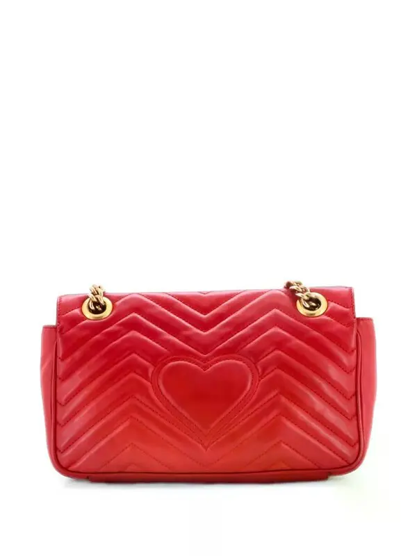 Gucci Gg Marmont Flap Bag Matelasse Leather Medium Shoulder Bag