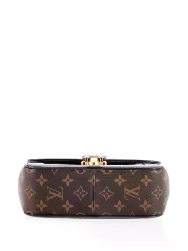 LOUIS VUITTON Cherrywood Handbag Vernis With Monogram Canvas Bb Shoulder Bag