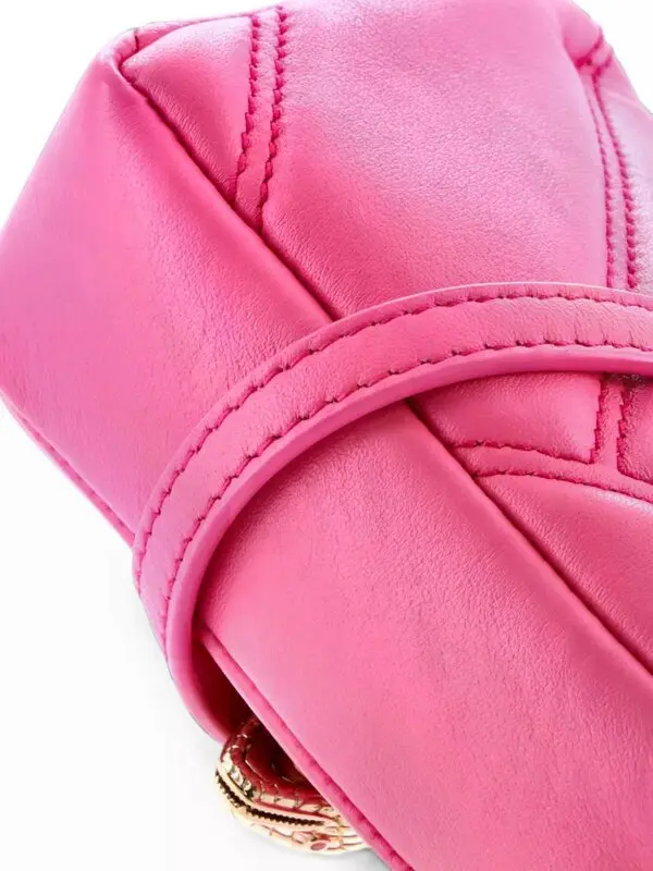 BVLGARI Serpenti Cabochon Shoulder Bag Diagonal Quilted Leather Micro Crossbody Bag