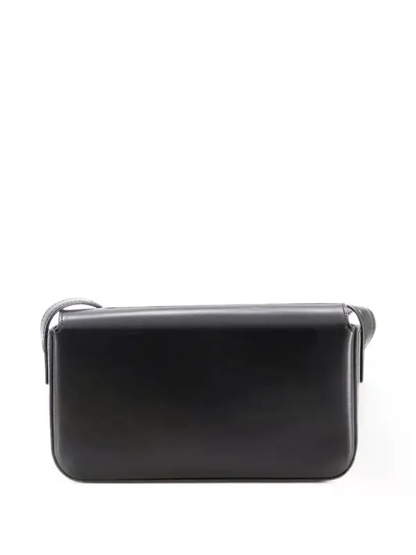 Celine Triomphe East-west Smooth Calfskin Shoulder Bag - Black