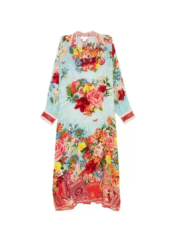 Camilla Paper & Curious Capers Maxi Dress - Blue