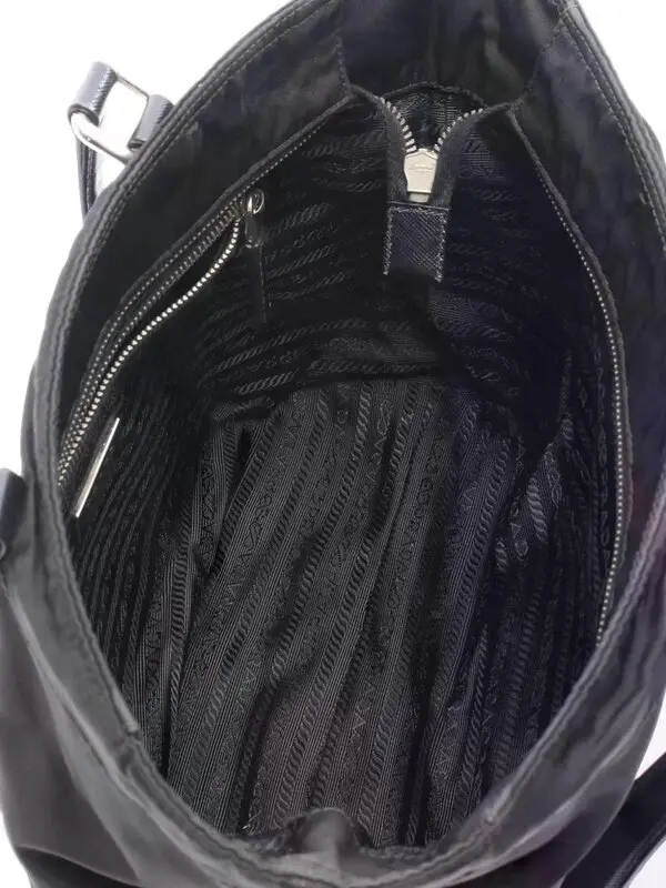 Prada 2000s Triangle Logo Tote Bag