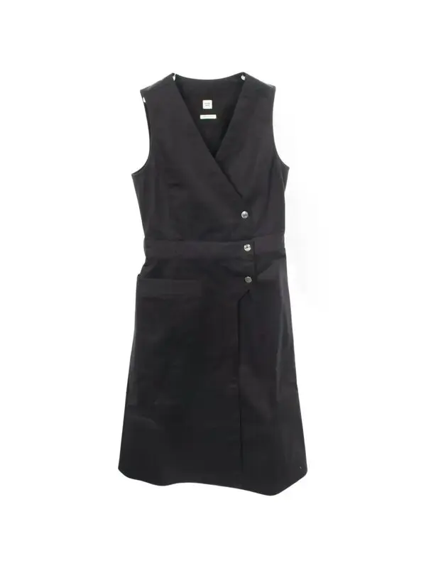 Hermès 2010s Clou De Selle Button Wrap Mini Dress