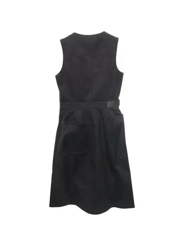 Hermès 2010s Clou De Selle Button Wrap Mini Dress