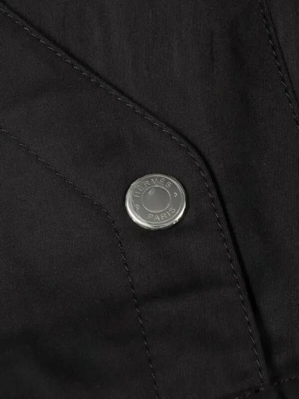 Hermès 2010s Clou De Selle Button Wrap Mini Dress