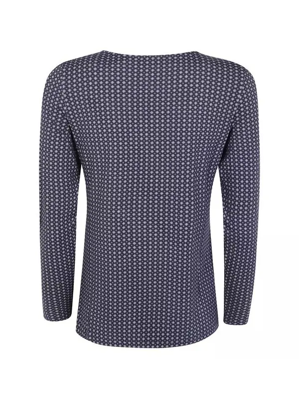 WHYCI Geometric-print Long-sleeve T-shirt