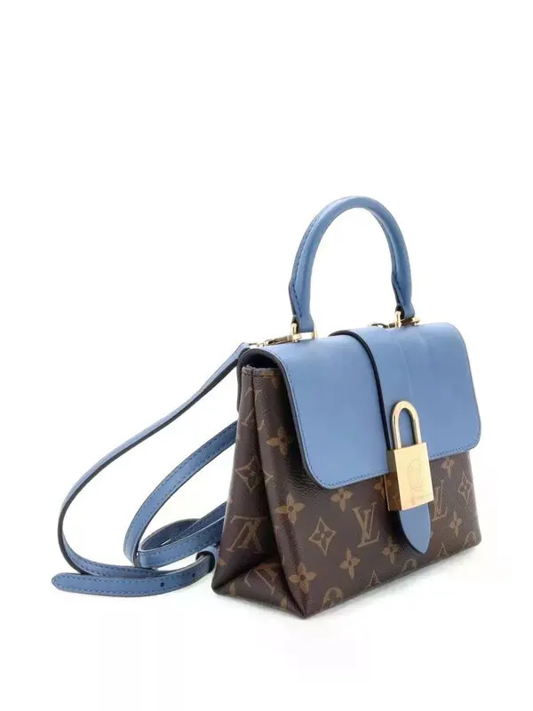 LOUIS VUITTON Locky Handbag Monogram Canvas With Leather Bb Satchel