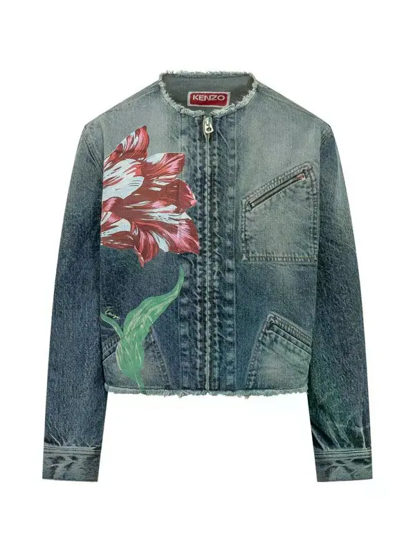 Kenzo Floral Print Denim Jacket