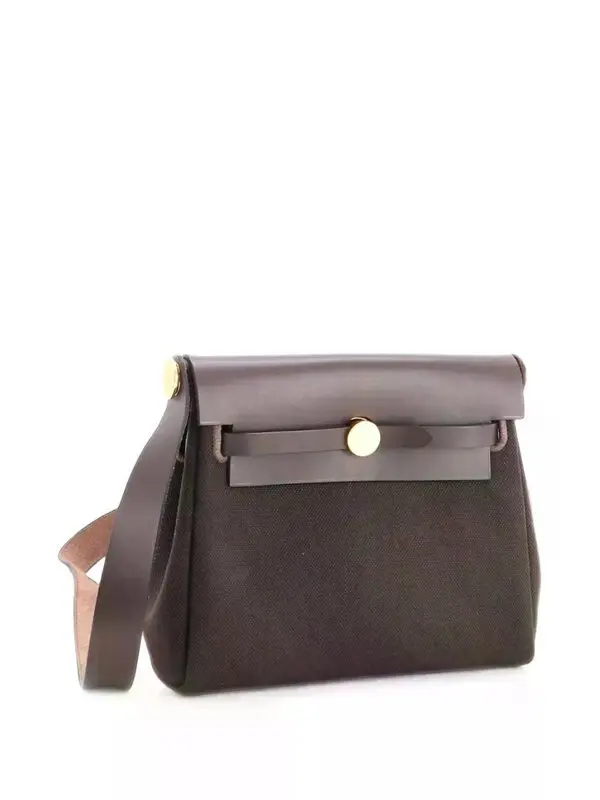 Hermès Herbag Zip Toile And Leather 20 Shoulder Bag