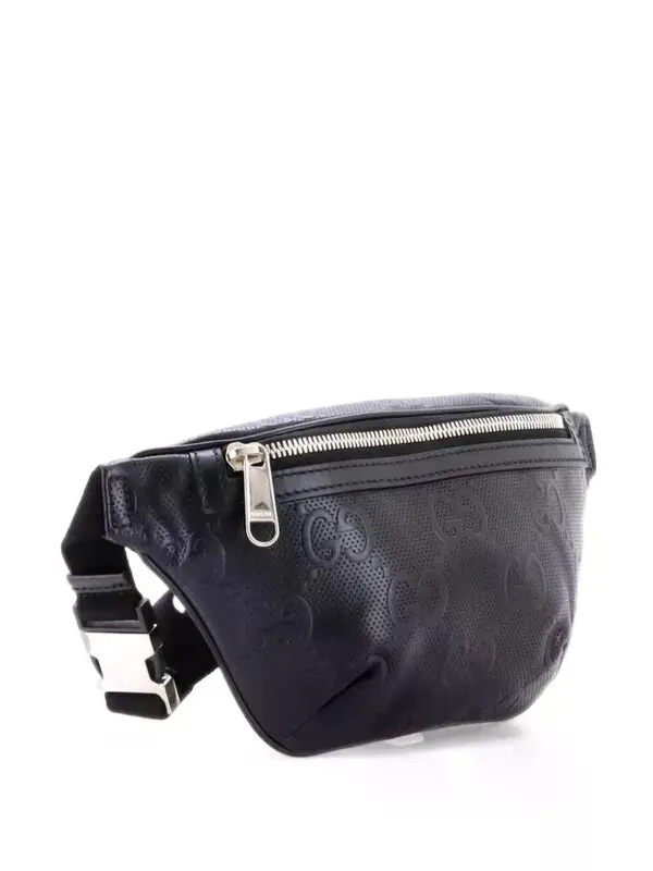 Gucci Gg Embossed Perforated Leather Small Belt Bag