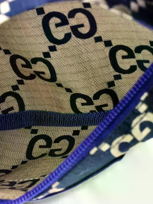 Gucci Ripstop Gg Nylon And Leather Belt Bag