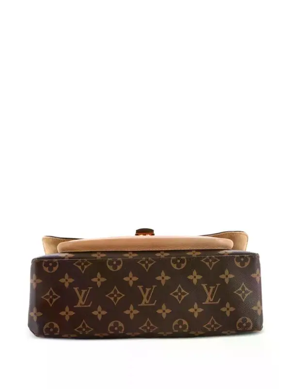LOUIS VUITTON Marignan Handbag Monogram Canvas With Leather Shoulder Bag - Brown