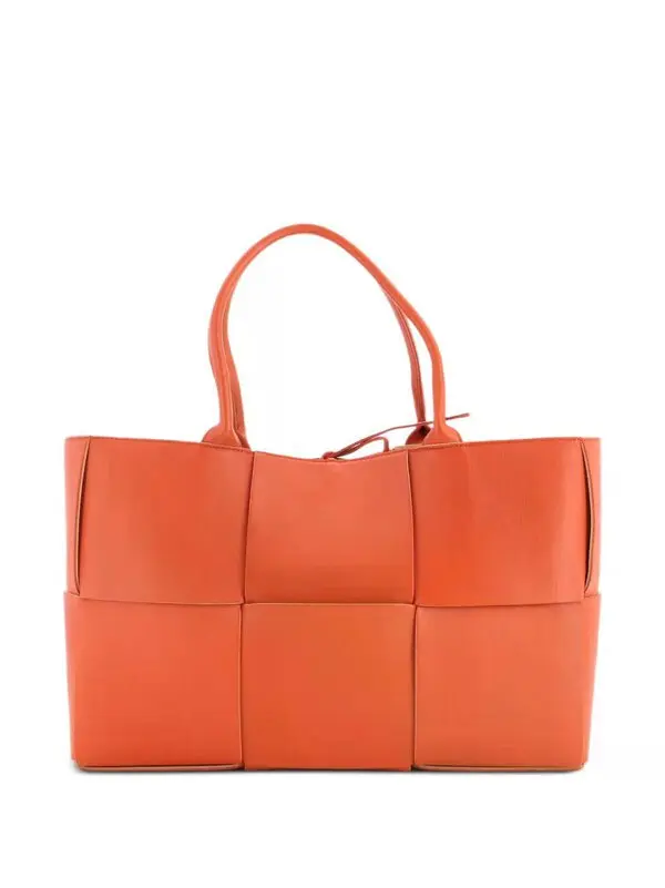 Bottega Veneta Maxi Intrecciato Leather Tote Bag - Brown