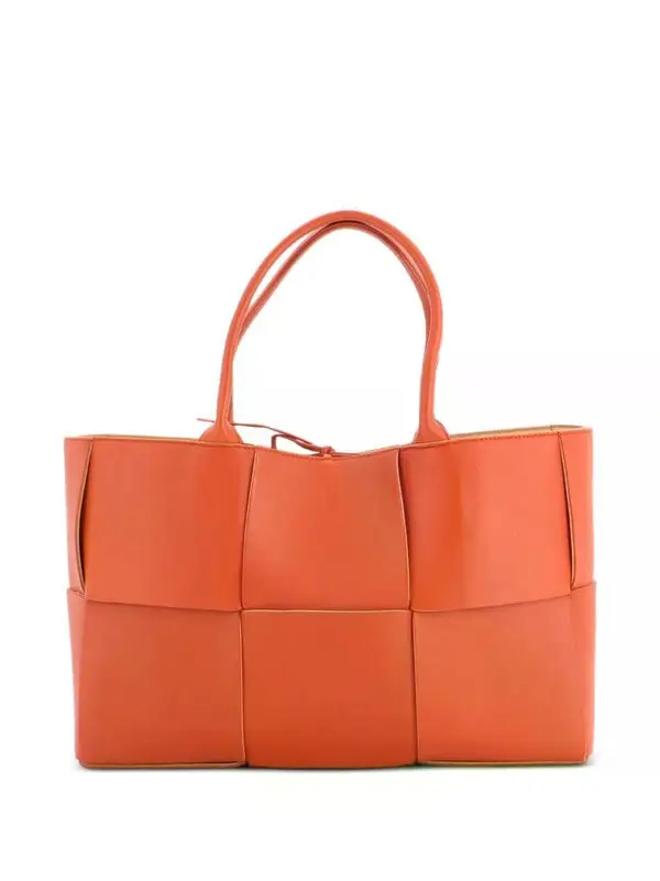 Bottega Veneta Maxi Intrecciato Leather Tote Bag - Brown
