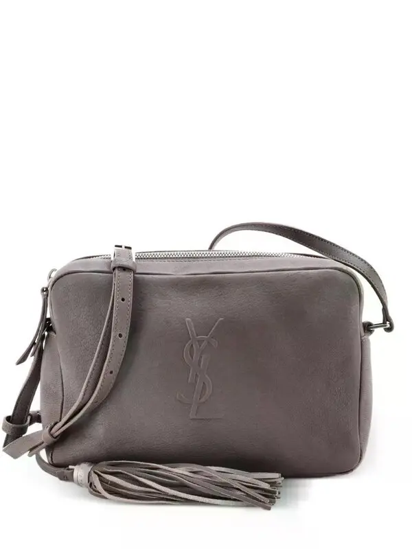 Saint Laurent Lou Leather Camera Crossbody Bag - Grey
