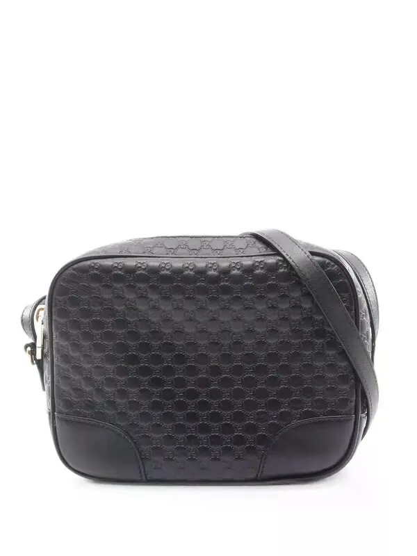 Gucci 2010s Micro Guccissima Bree Crossbody Bag - Black
