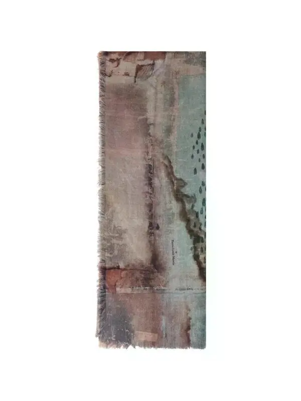 PIERRE-LOUIS MASCIA Euclide/s Frayed Wool Scarf - Neutrals