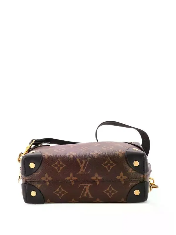 LOUIS VUITTON Monogram Canvas Petite Malle Souple Handbag - Black