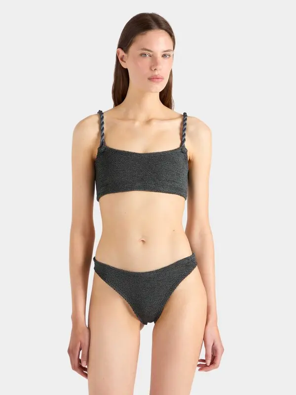 Hunza G Phoebe Bikini Set - Metallic Graphite