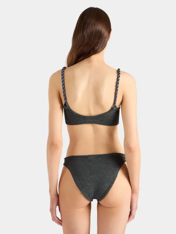 Hunza G Phoebe Bikini Set - Metallic Graphite