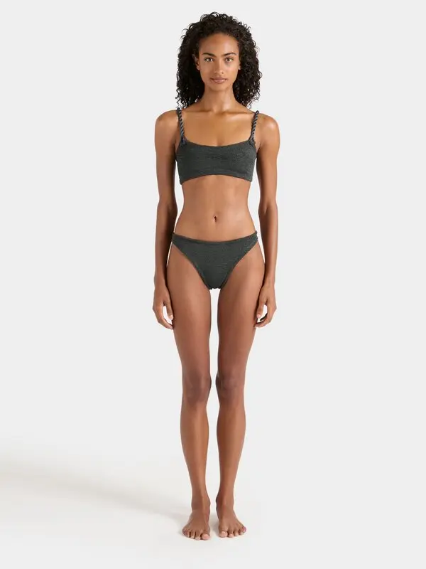 Hunza G Phoebe Bikini Set - Metallic Graphite