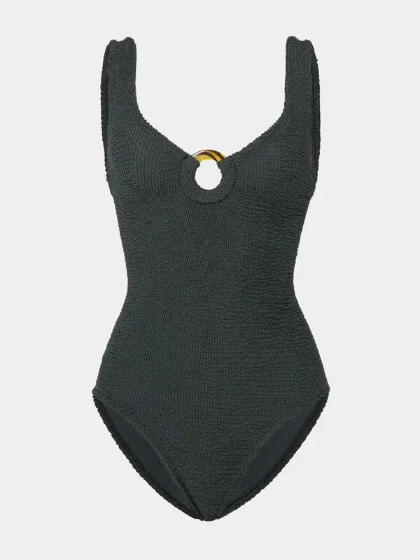 Hunza G Coverage Celine Swim - Metallic Graphite