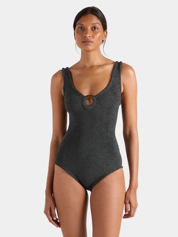 Hunza G Coverage Celine Swim - Metallic Graphite