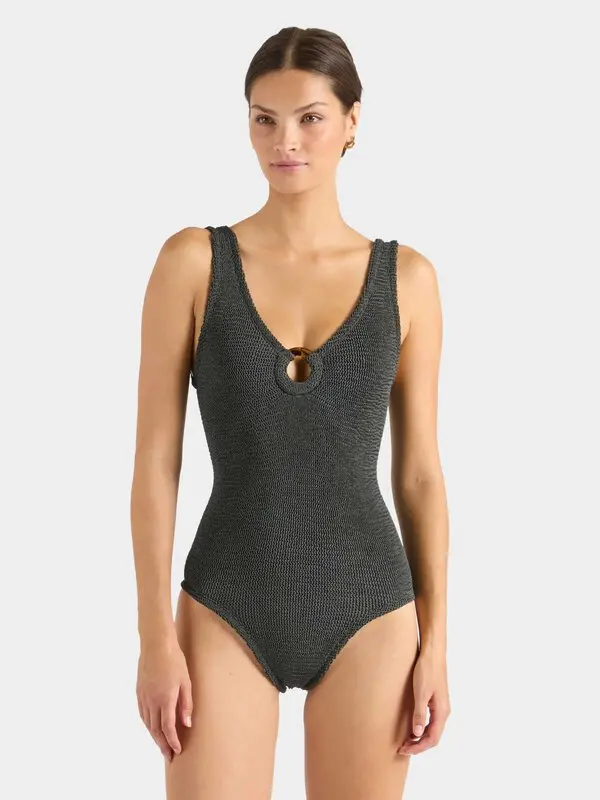 Hunza G Coverage Celine Swim - Metallic Graphite