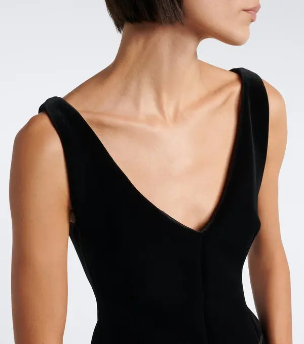 Sportmax Sleeveless Velvet Minidress