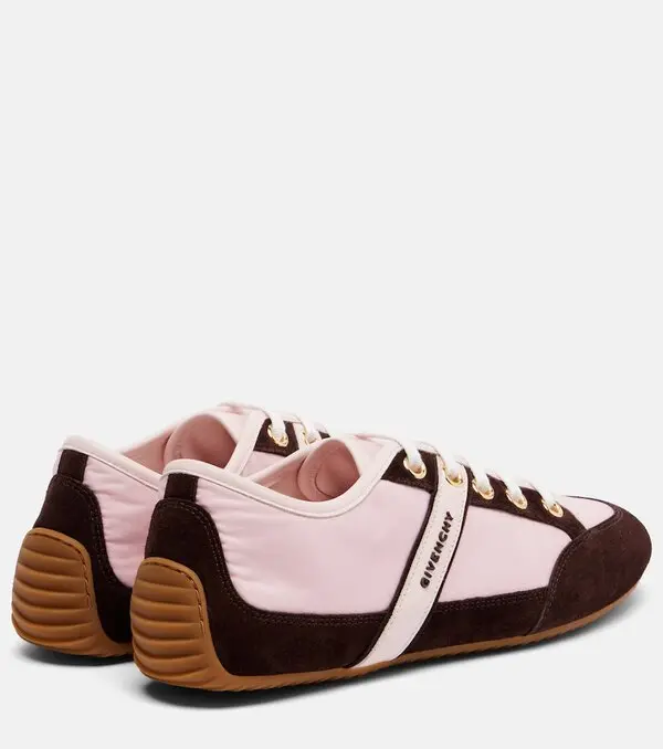 Givenchy Slim Suede-trimmed Sneakers - Pink