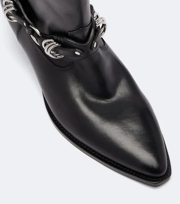 Isabel Marant Étoile Duerto Embellished Leather Cowboy Boots