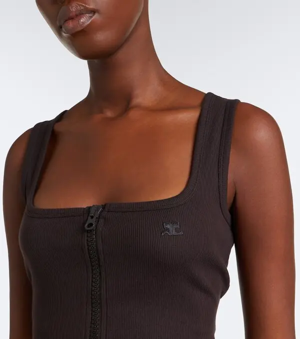 COURREGES Courrèges Zip-up Cotton Tank