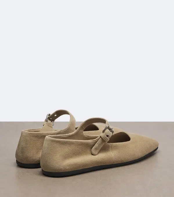 Miu Miu Suede Mary Jane Flats